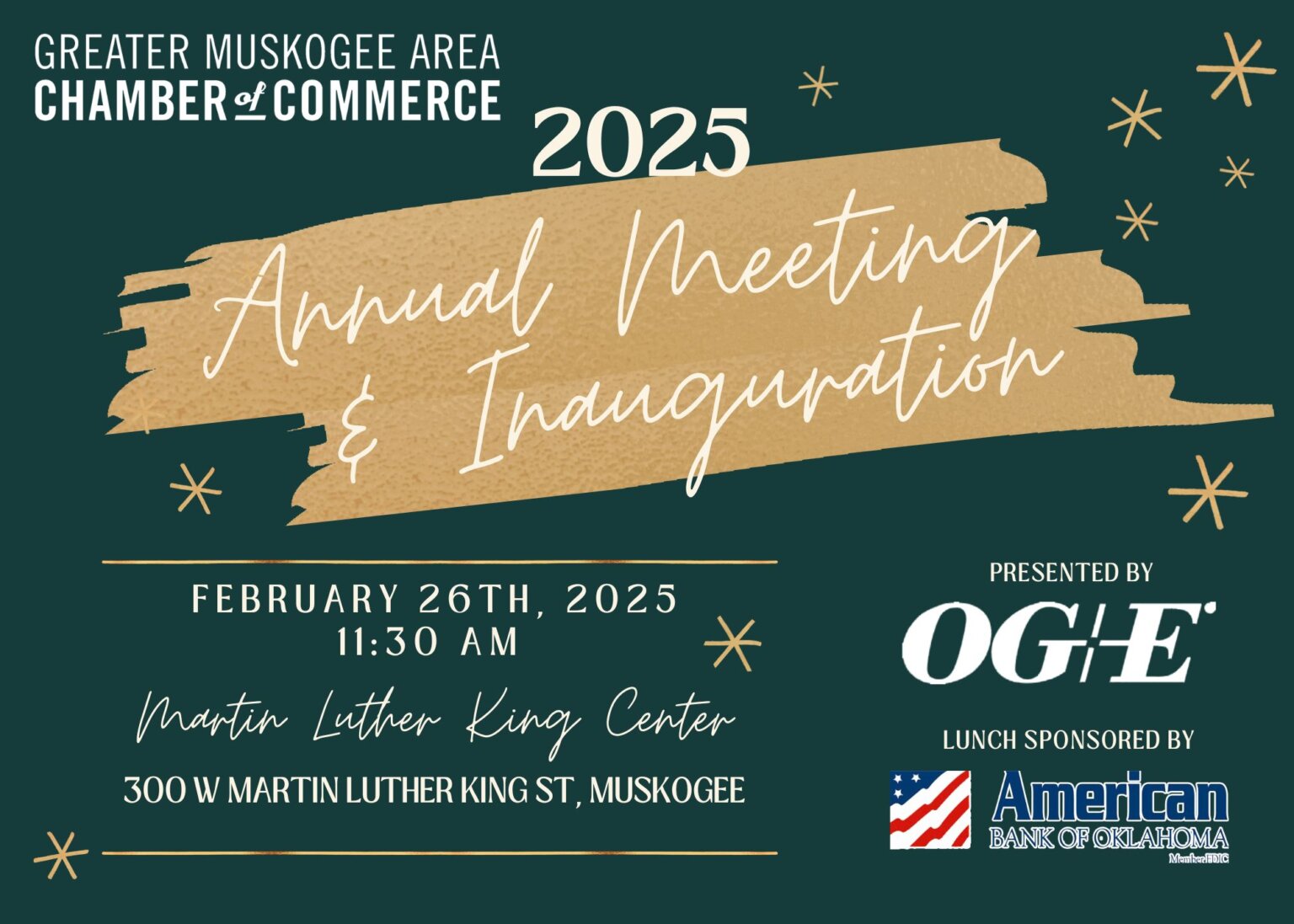 2025 Annual Meeting & Inauguration | Muskogee Chamber of Commerce